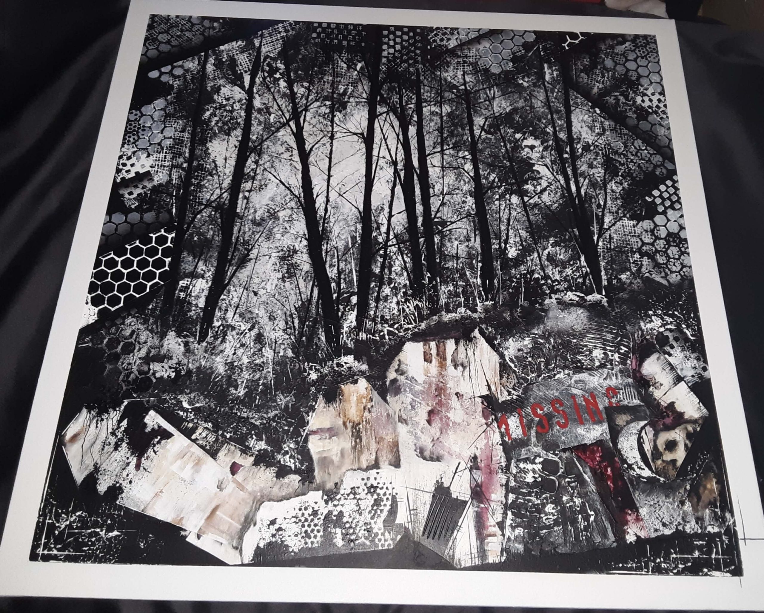 36" x 36" RED ROOTS - Tommy Twilight Art