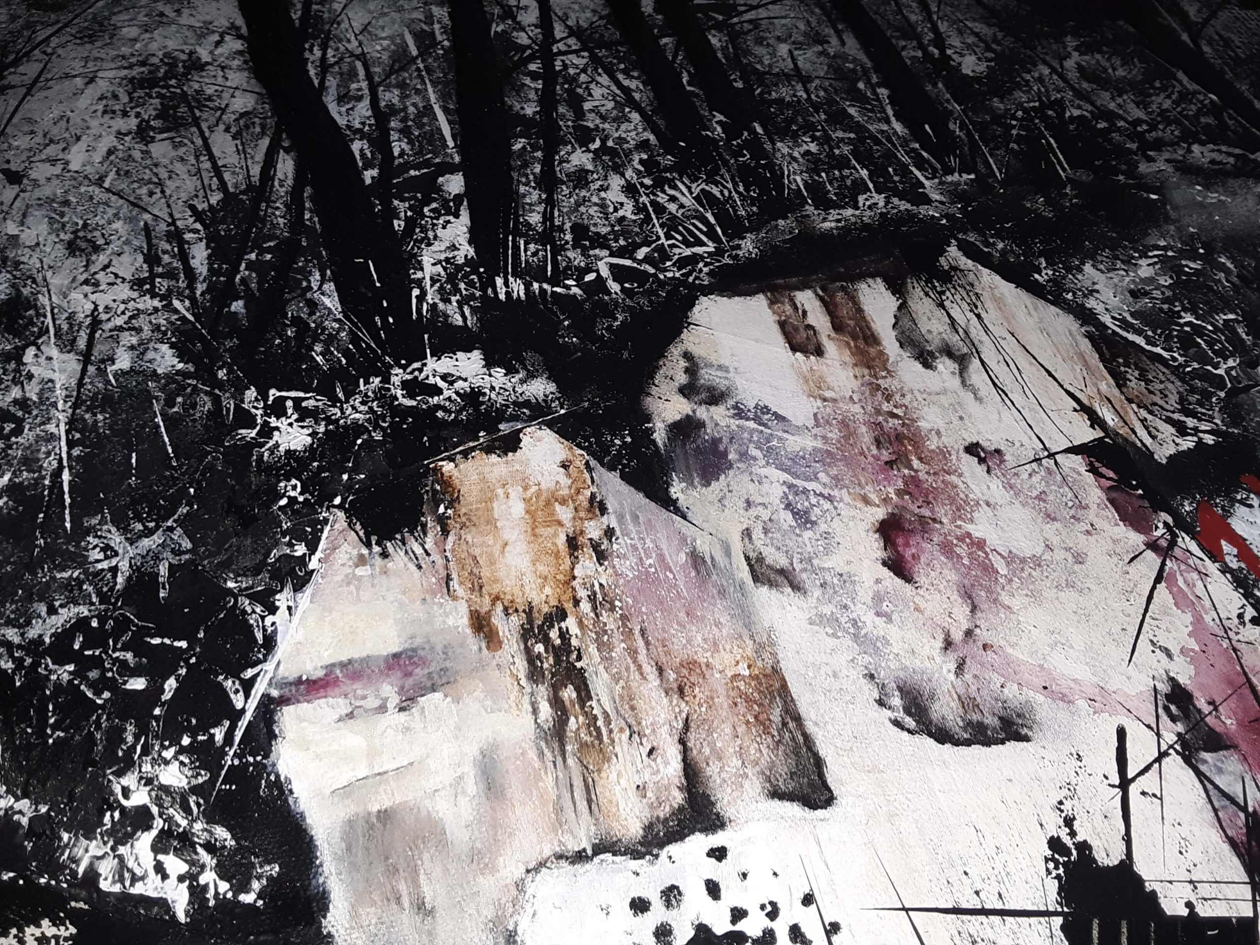 36" x 36" RED ROOTS - Tommy Twilight Art