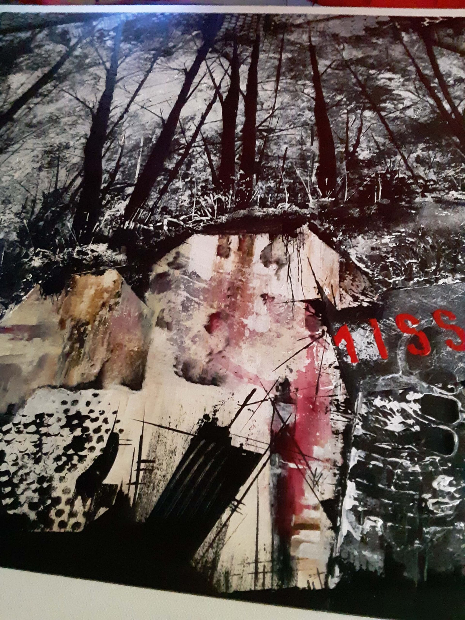 36" x 36" RED ROOTS - Tommy Twilight Art