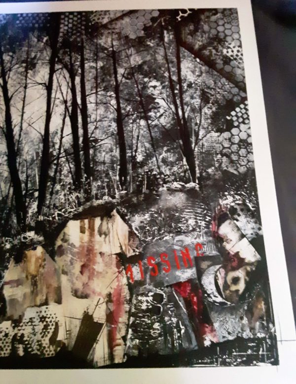 36" x 36" RED ROOTS - Tommy Twilight Art